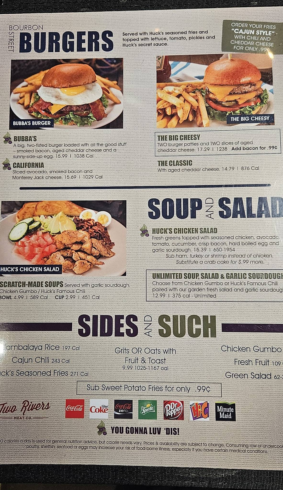Menu at Huckleberry's Breakfast & Lunch restaurant, Keller