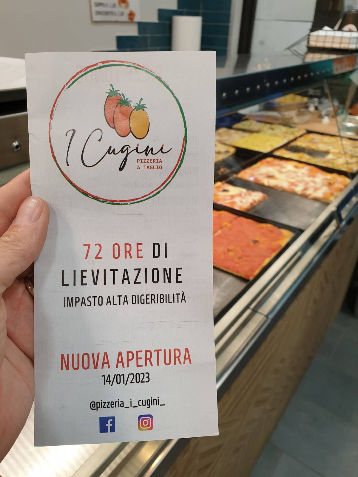 Menu da I Cugini Pizzeria a Taglio, Roma