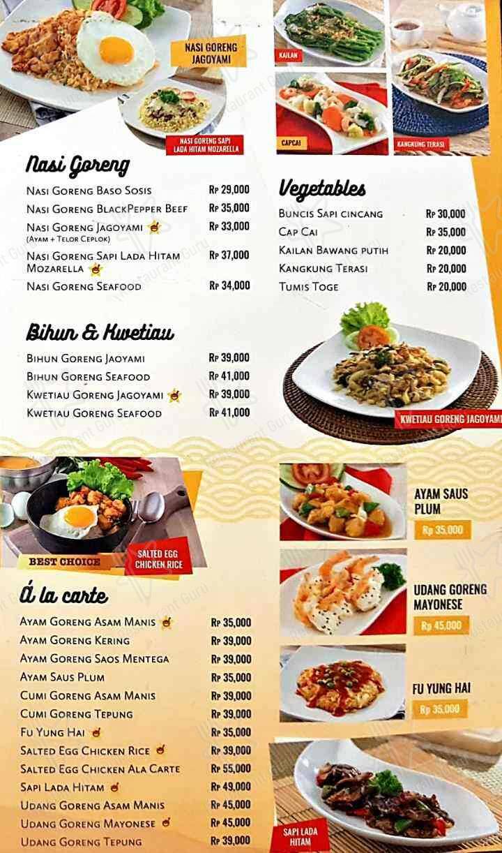 Menu at Jago Yami restaurant, Tangerang, Jl. Jenderal Sudirman No.1