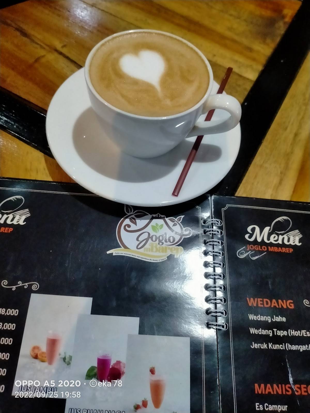 Carta de Joglo mBarep Resto & Coffee, Bekasi
