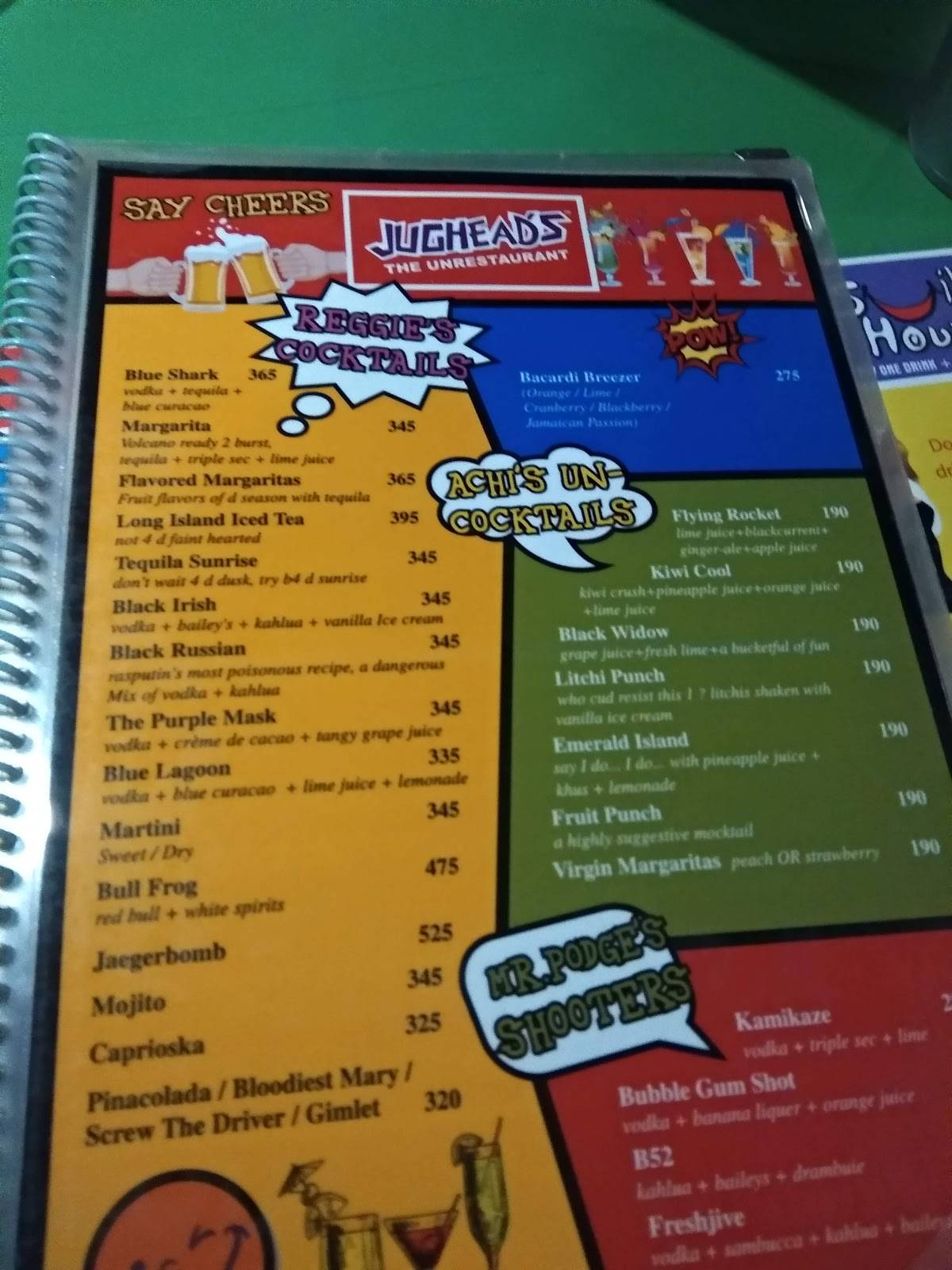 Menu at Jughead's The Unrestaurant, Mumbai, Shop No.101