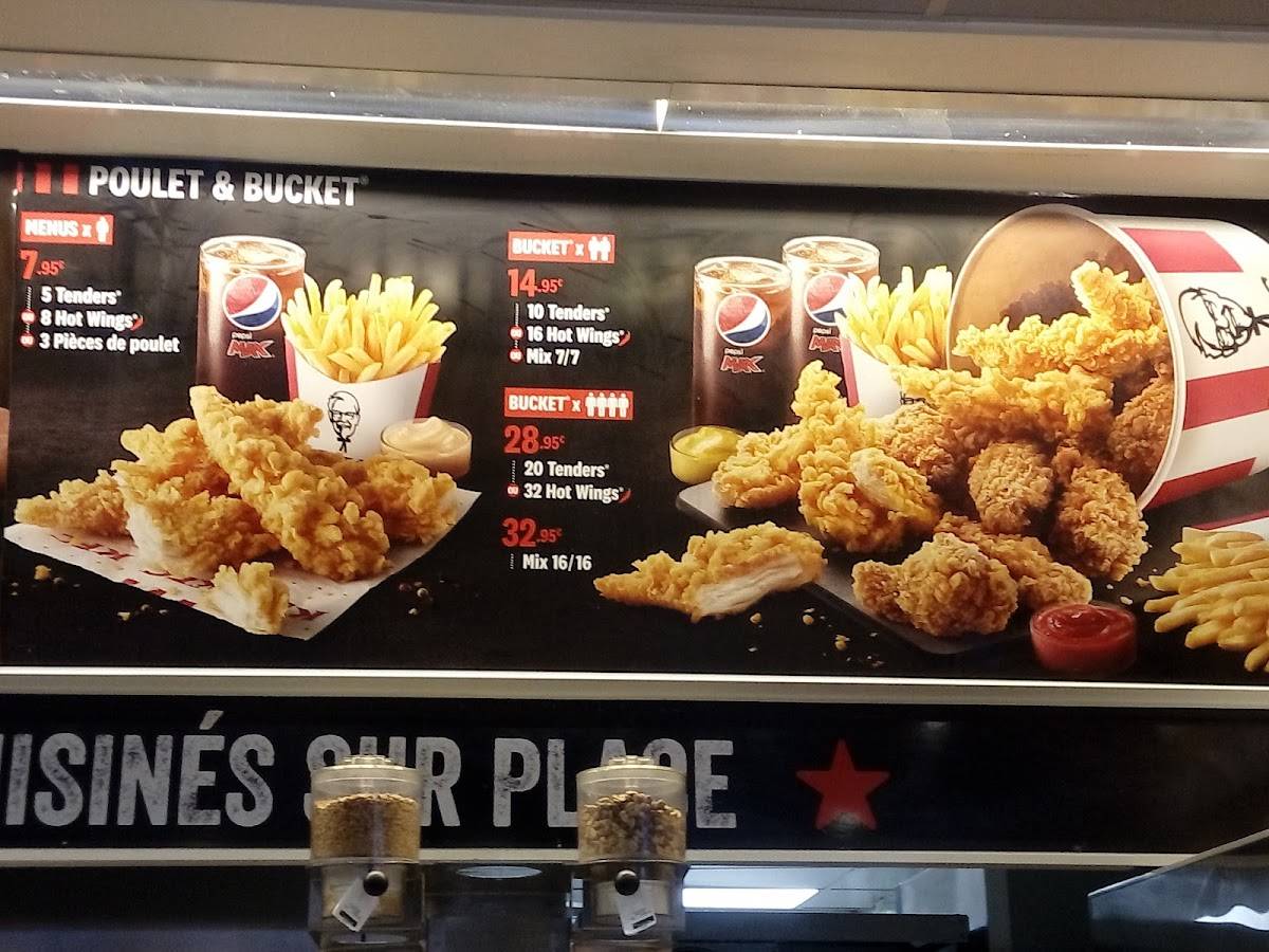 Menu au KFC Mont Saint Martin restaurant, Mont-Saint-Martin