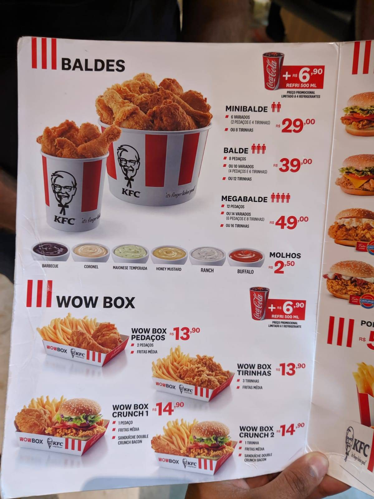 Menu em KFC - Palladium restaurante, Curitiba, 4121 - 3045