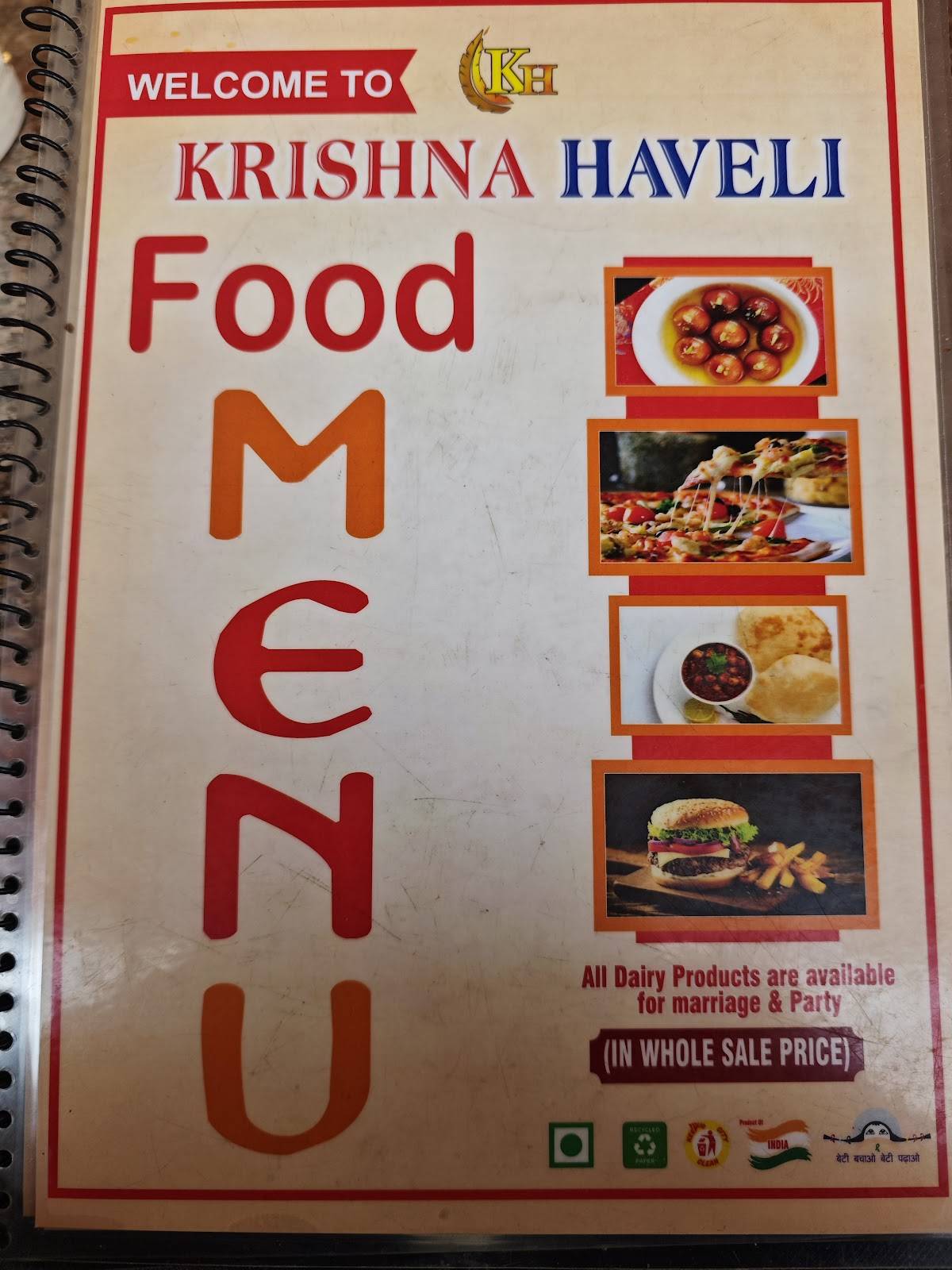 Menu at KRISHNA HAVELI, Rohtak
