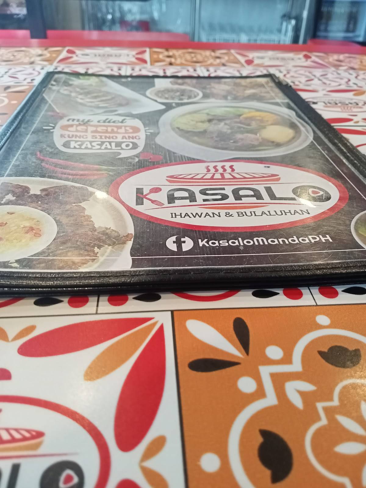 Menu at Kasalo Inihaw & Bulaluhan restaurant, Mandaluyong
