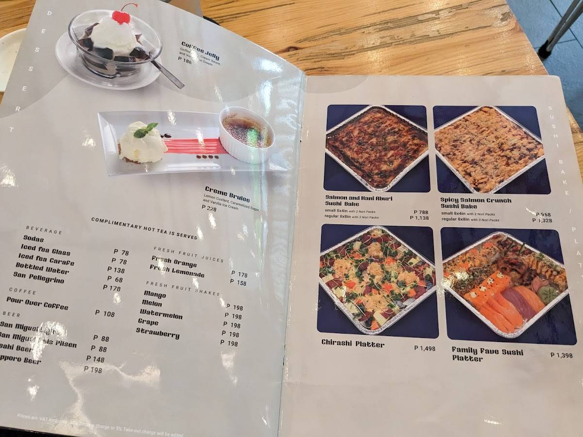 Menu at Koku restaurant, Makati