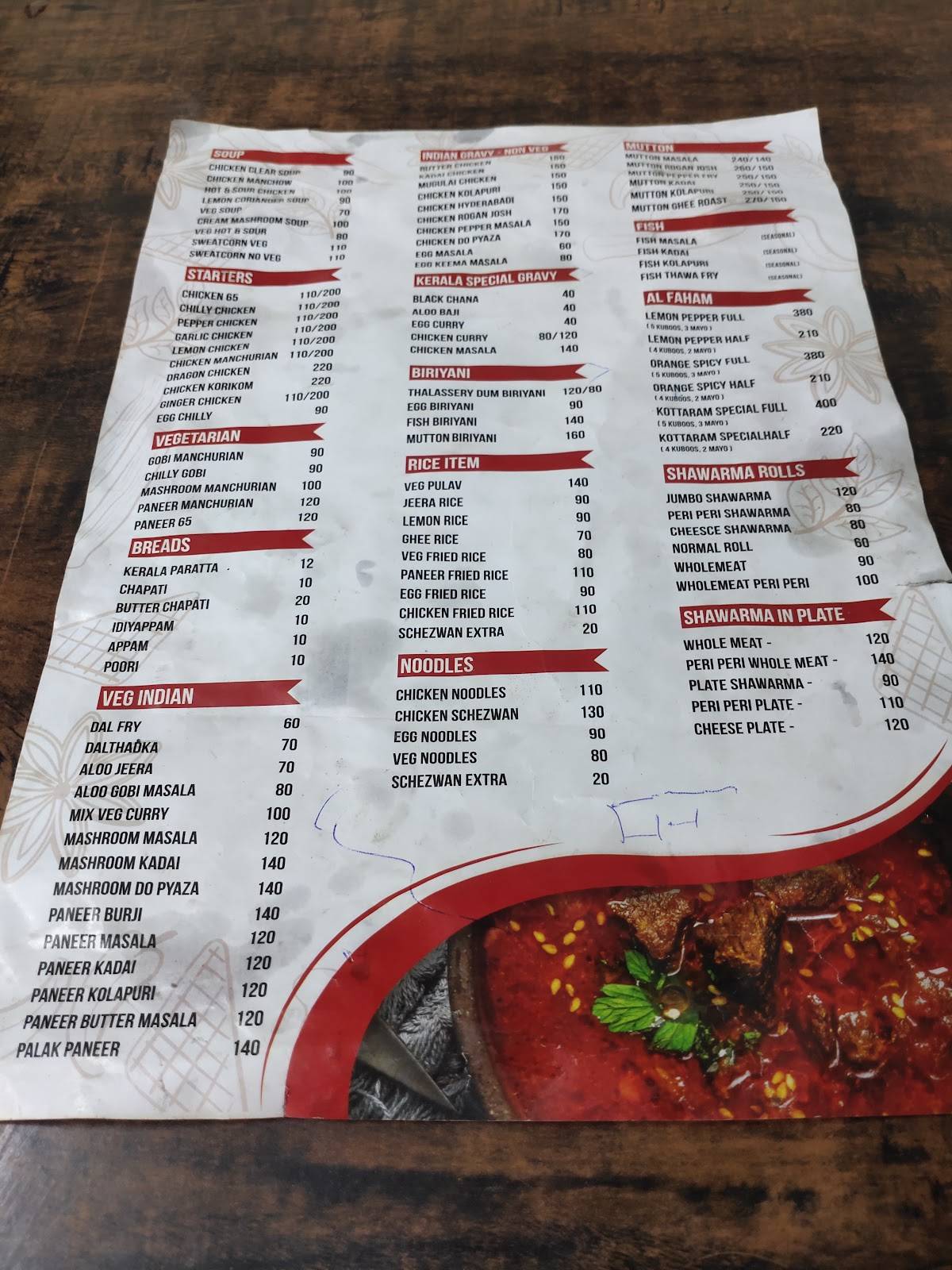 Menu at Kottaram restaurant Bangalore, Bengaluru, 4th Cross Road