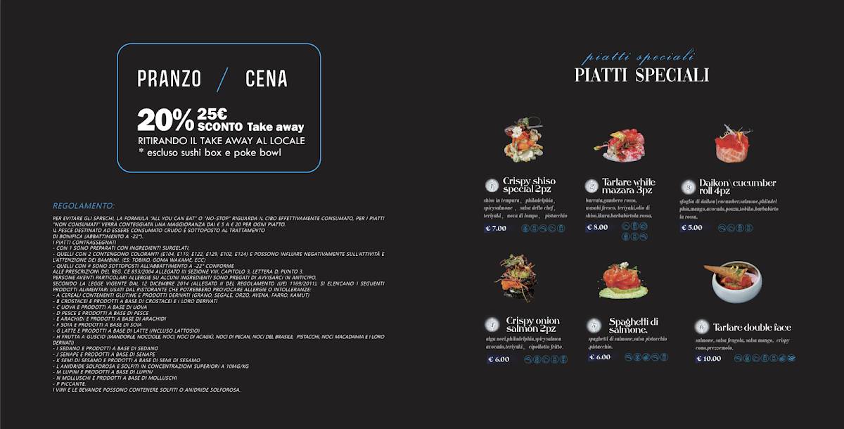 Menu da Kristal Palace • Sushi All You Can Eat & Cocktail Bar, Lido di ...