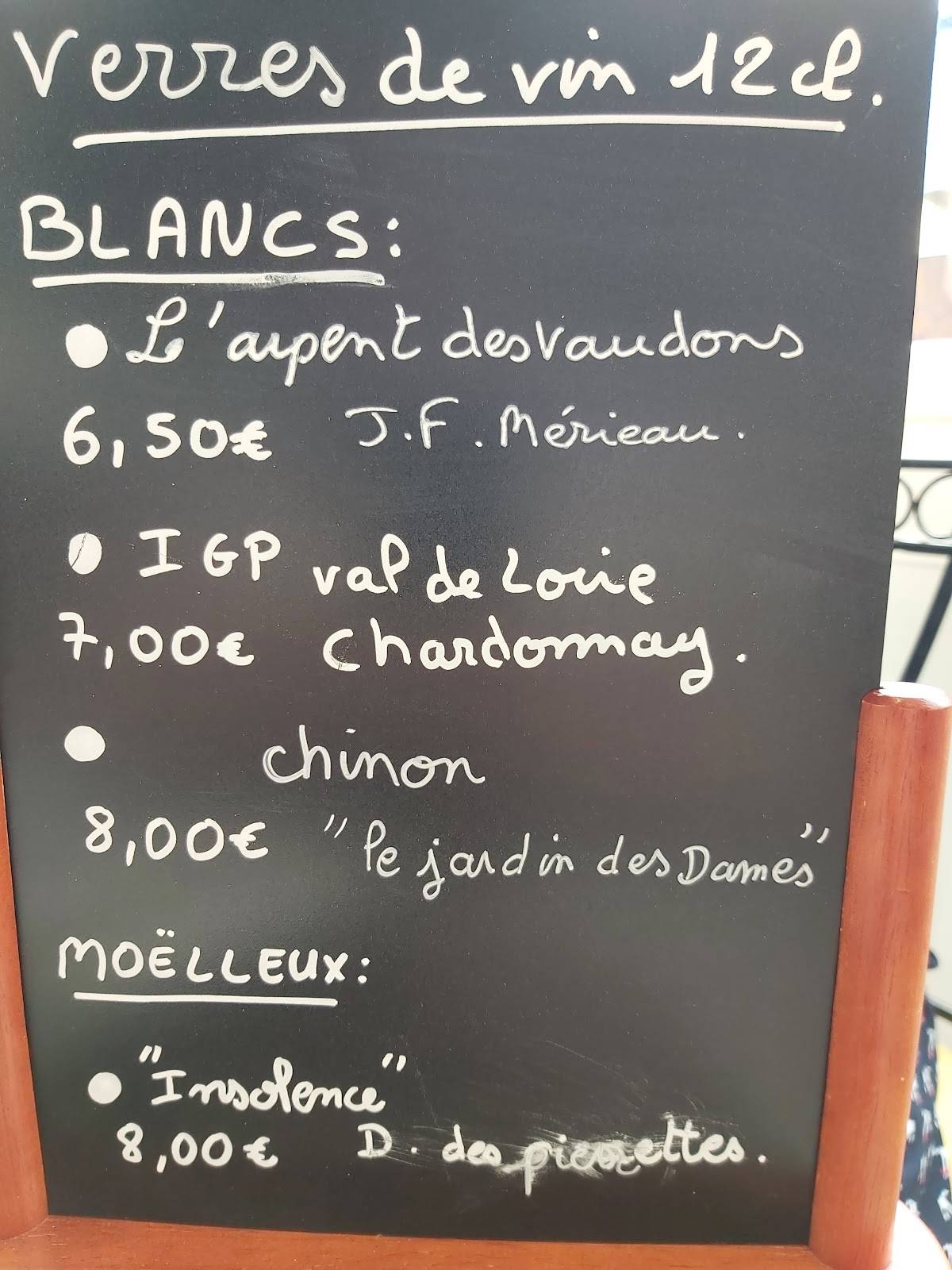 Menu au L'Alliance restaurant, Amboise