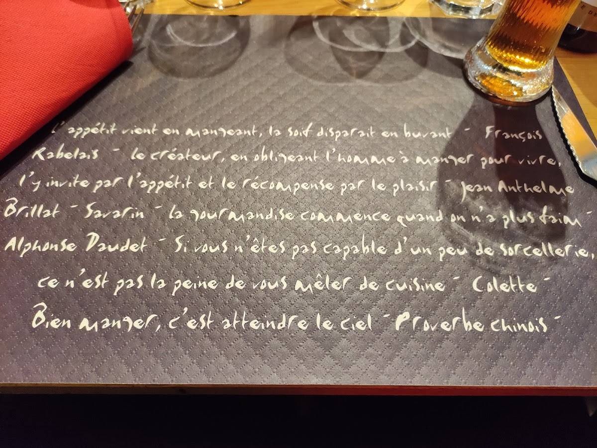 Menu au L'Estavou restaurant, Le Mont-Dore