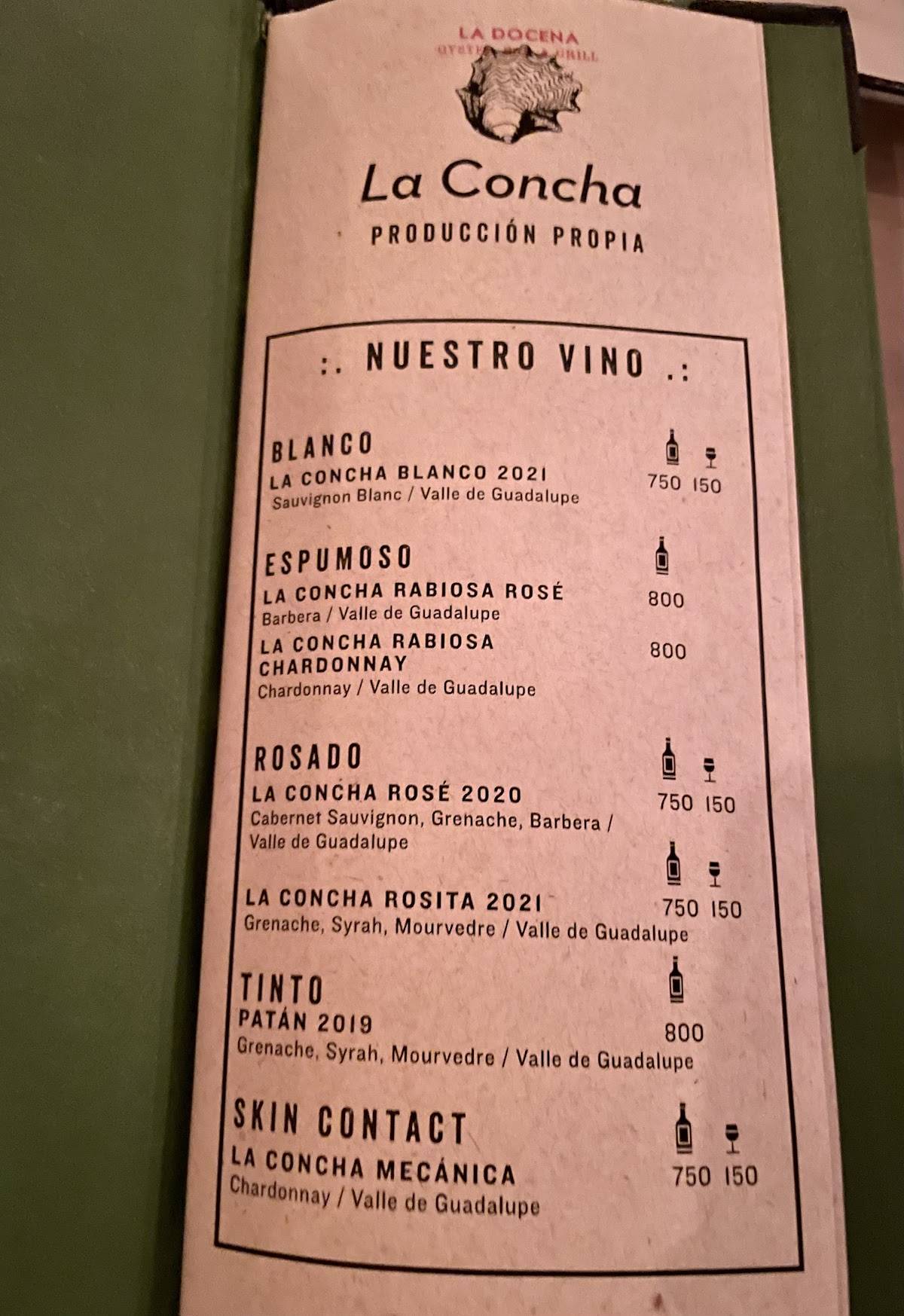 Carta del restaurante La Docena Roma, Ciudad López Mateos, Av. Álvaro ...