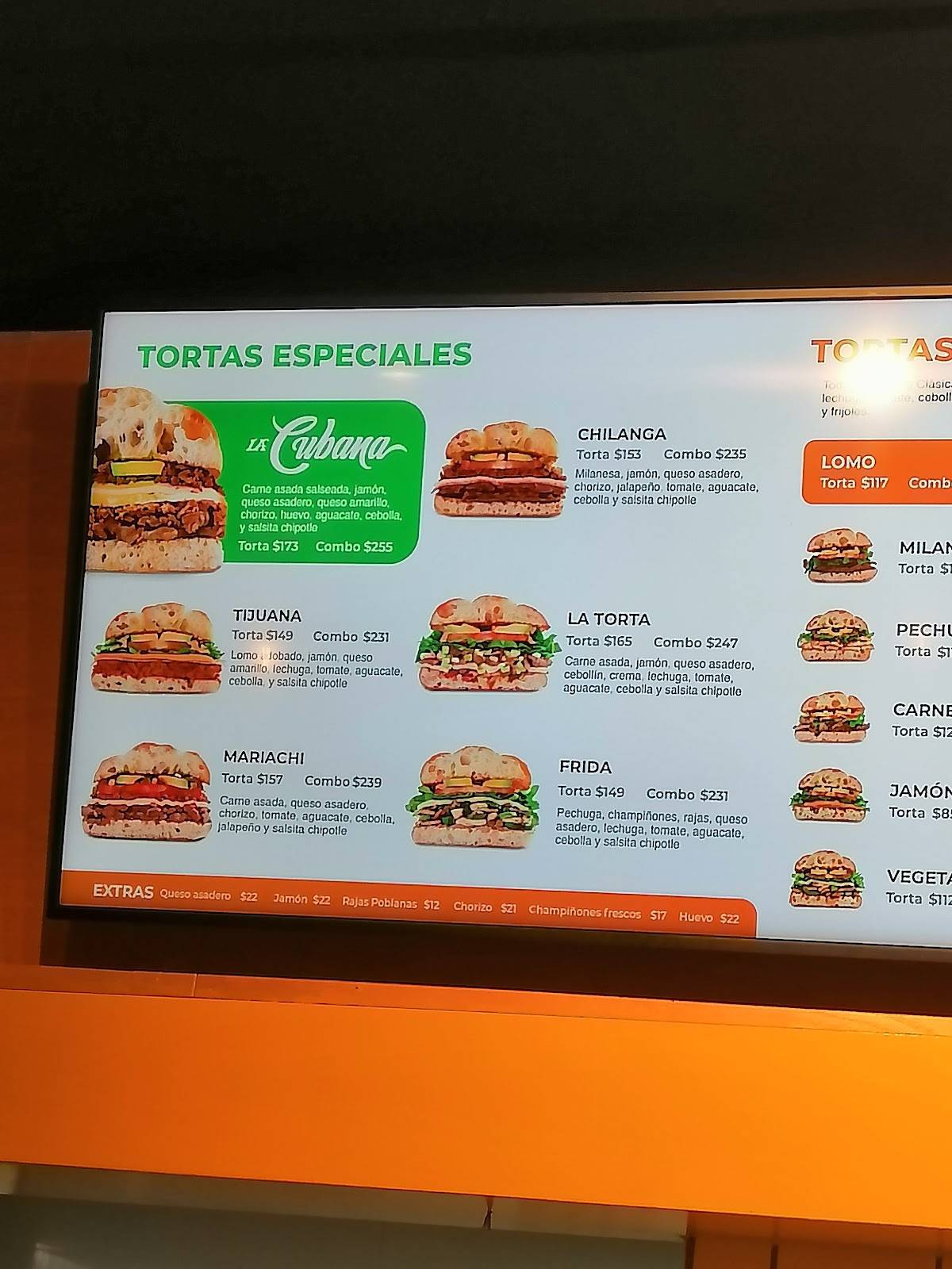 Carta del restaurante La Torta Plaza, Tijuana, Blvd. Salinas 10889