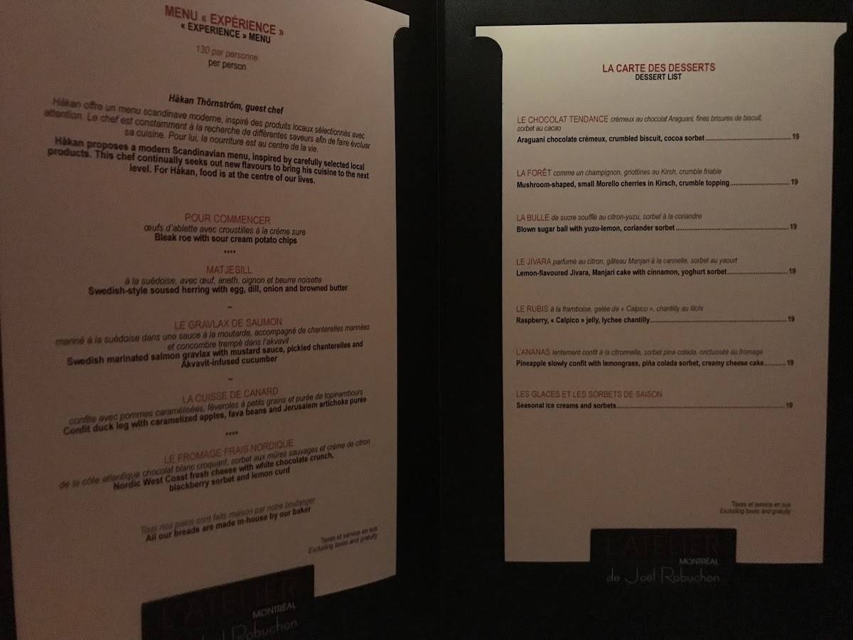 Menu au Le Montréal - Casino de Montréal restaurant à viande, Montréal