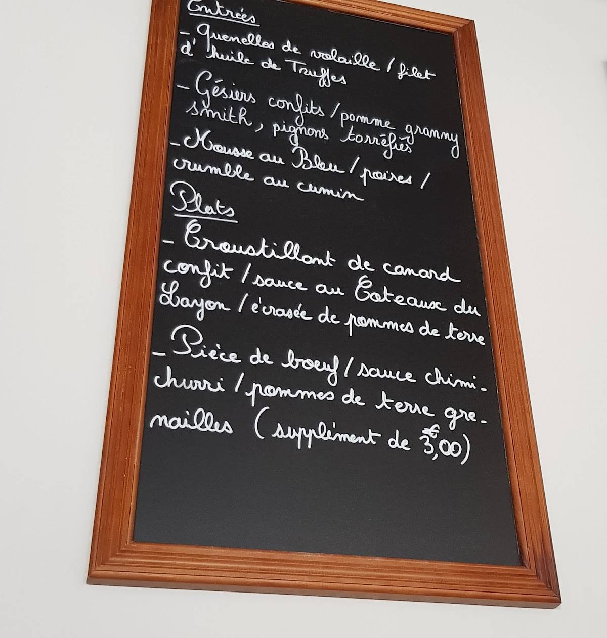 Menu au Le Petit Bouchon Gien restaurant, Gien