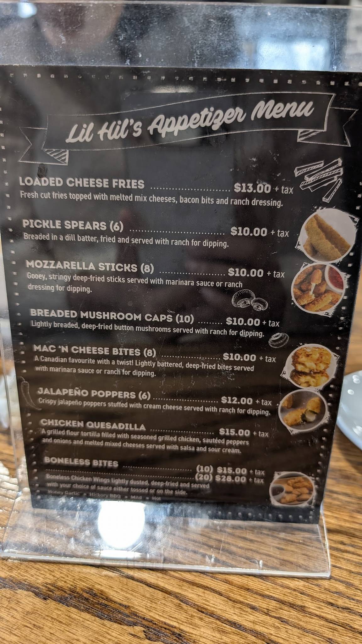 Menu at Lil Hil's Coffee Shop cafe, Chatham-Kent, 13 Talbot St W
