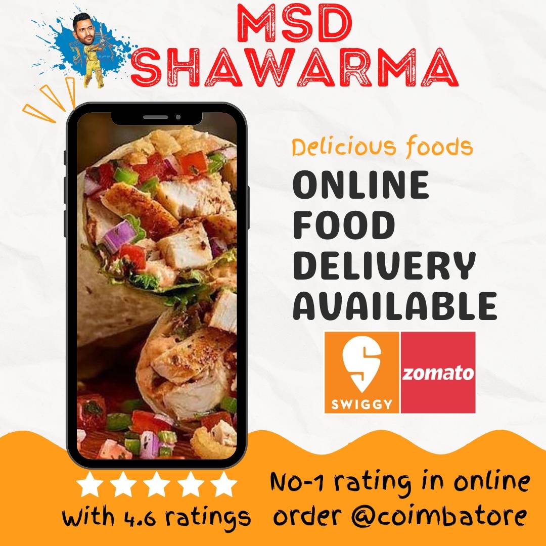 Menu at MSD SHAWARMA, Coimbatore, 351