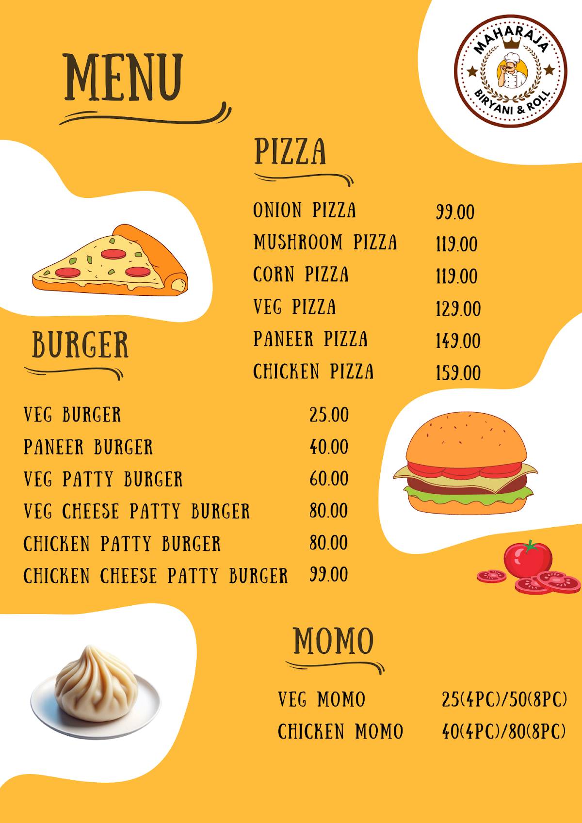 Menu at Maharaja Biryani And Roll, Mairwa