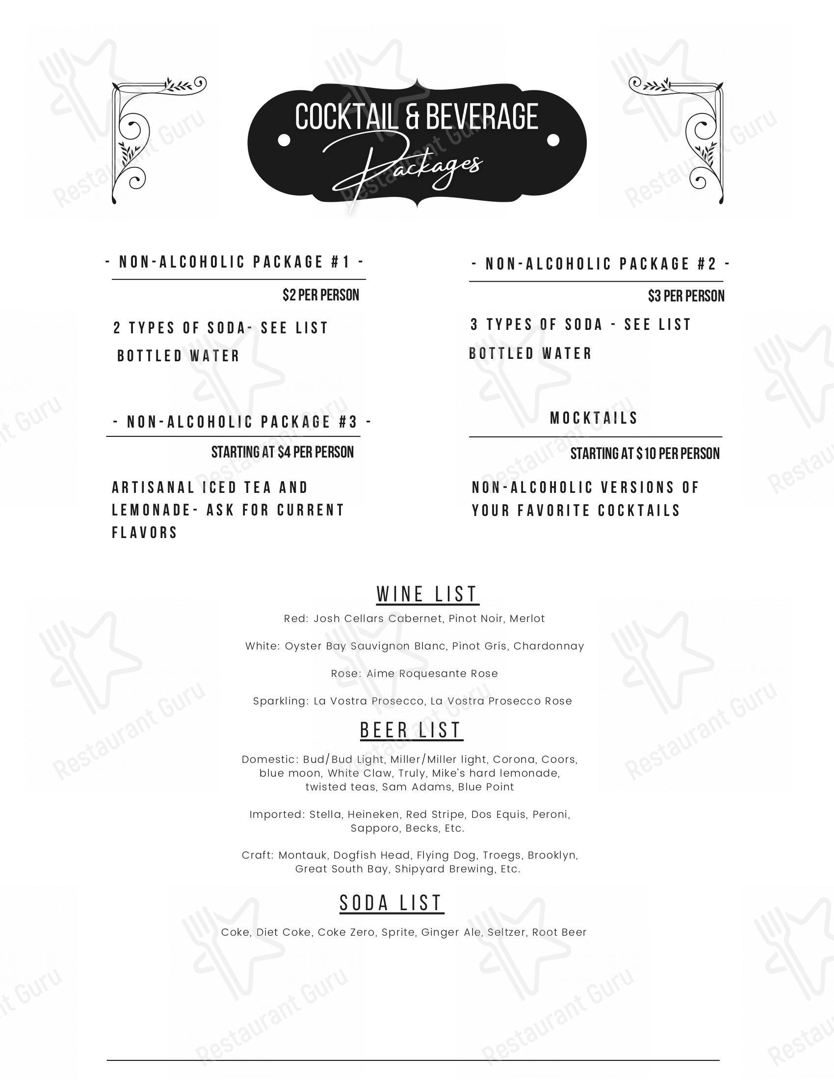 Menu at Mei Mei desserts, Goodells