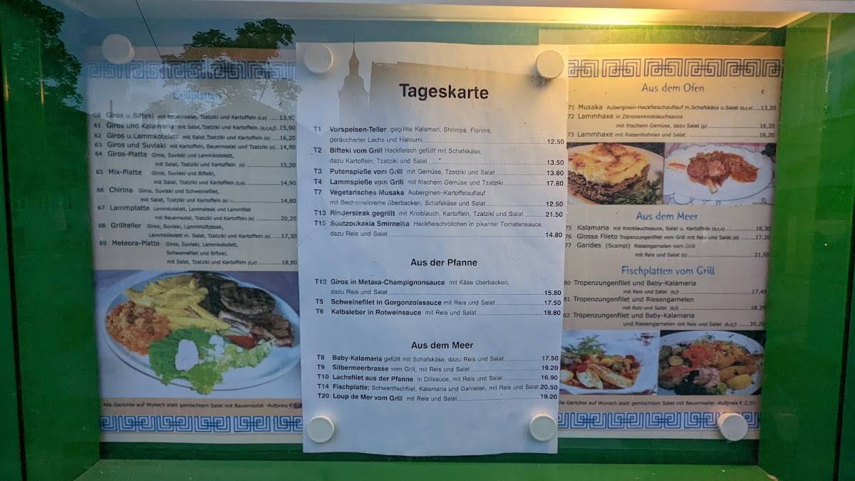 Menu au Restaurant Meteora, Miesbach