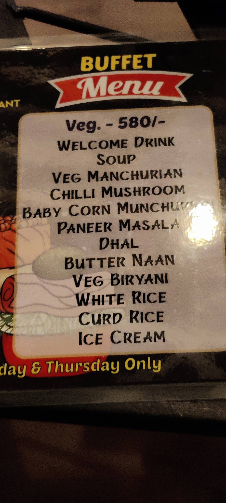 Menu at Midway cafe, Hyderabad, 4