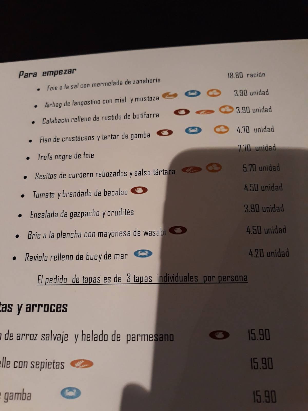 Menu at Mirko Carturan Restaurant, Caldes de Montbui