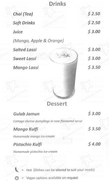 Menu at Country Spice mitran Da Dhaba restaurant, Plympton