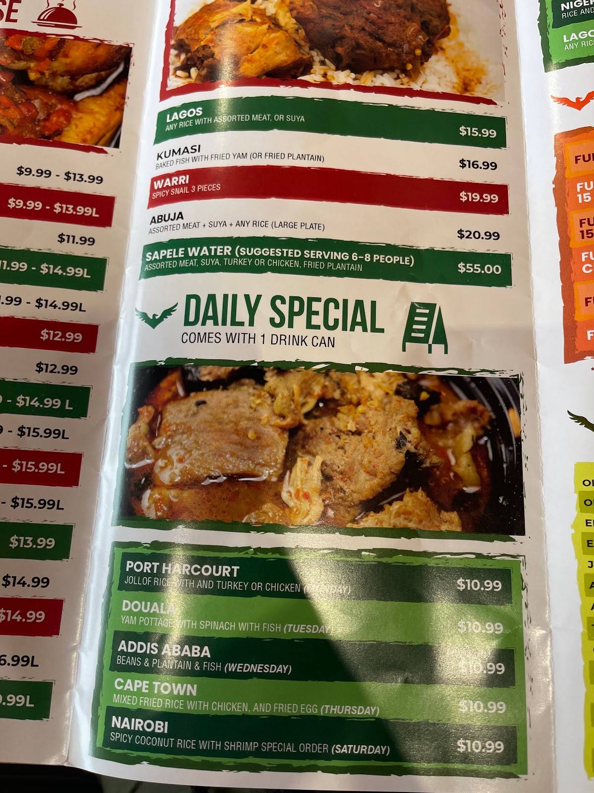 Menu au Naija Jollof Waterloo restaurant, Waterloo