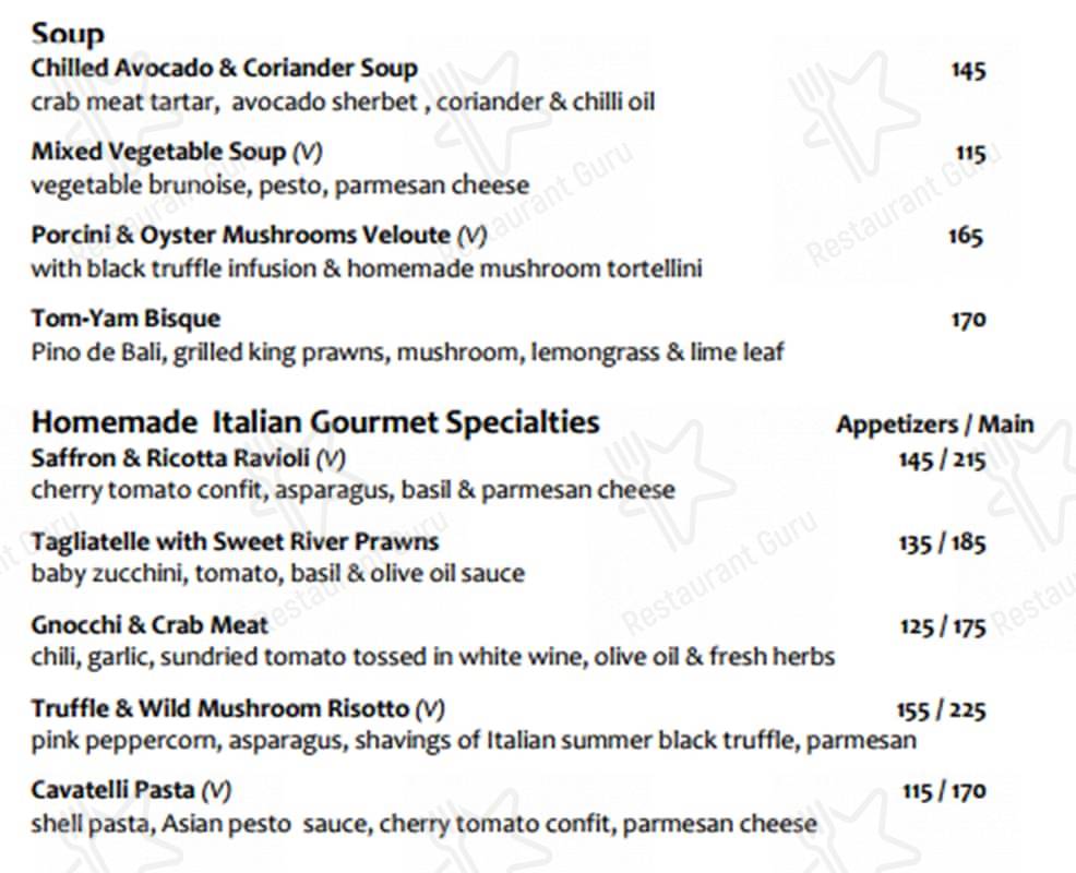 Menu at Nelayan Restaurant & Puri Bar, Jimbaran