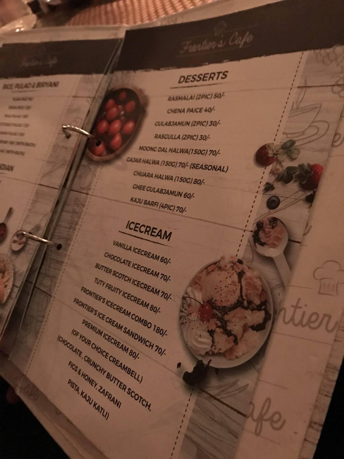 Menu at New Frontier Bakery, Hazaribagh
