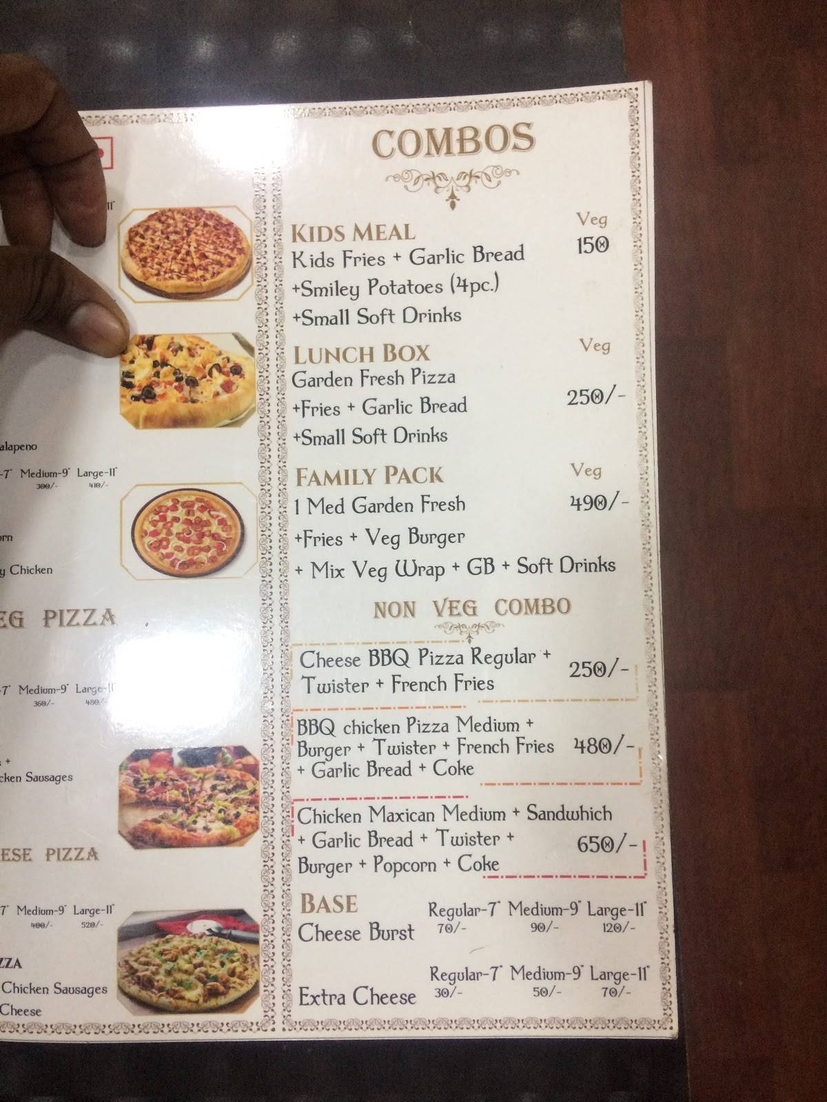 Menu at New pizza centre 2, Bhopal