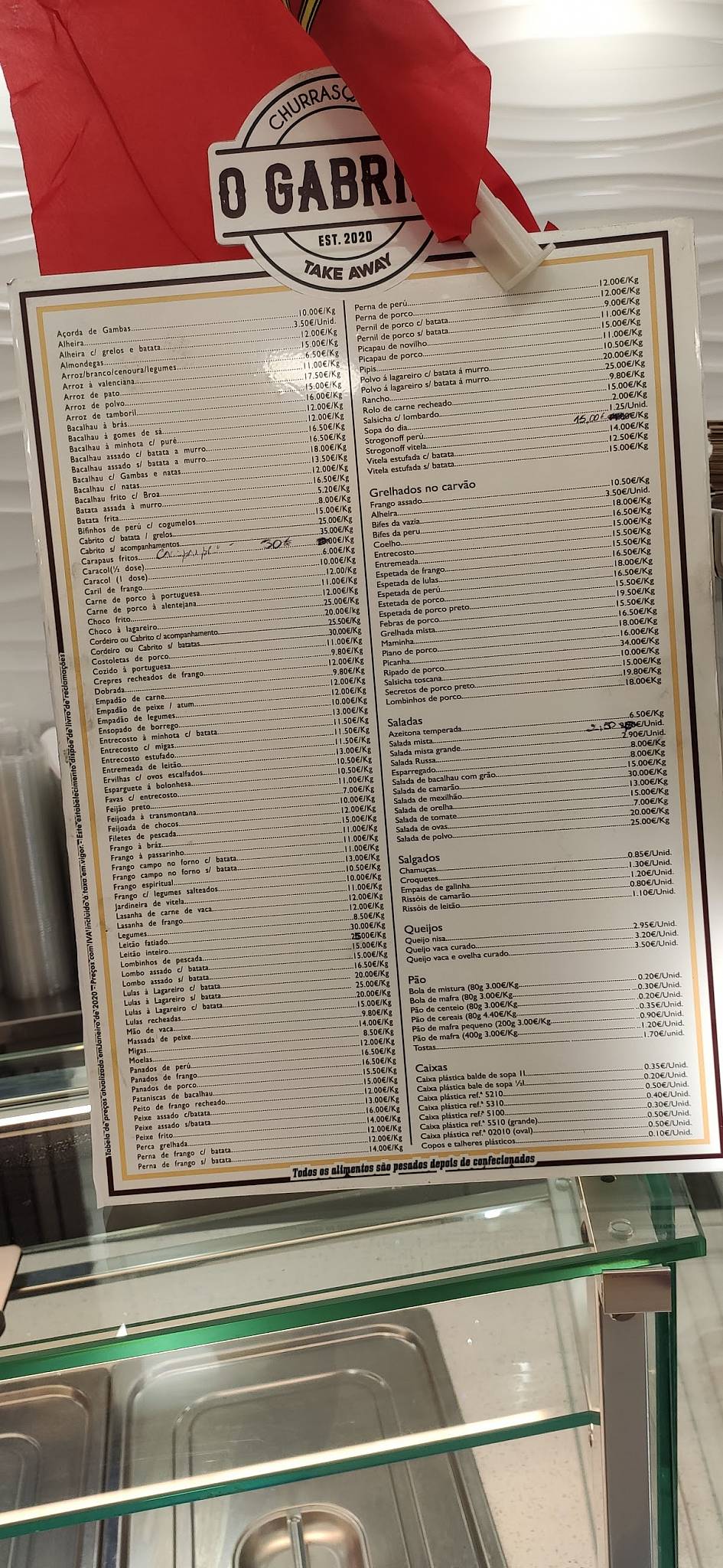 Menu em Churrasqueira O Gabriel restaurante, Odivelas