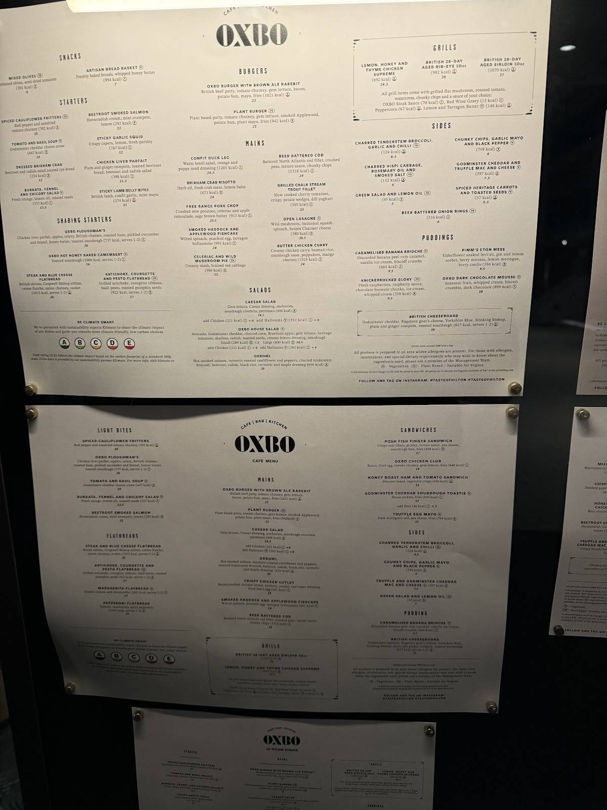 Menu at OXBO Kitchen restaurant, Hounslow