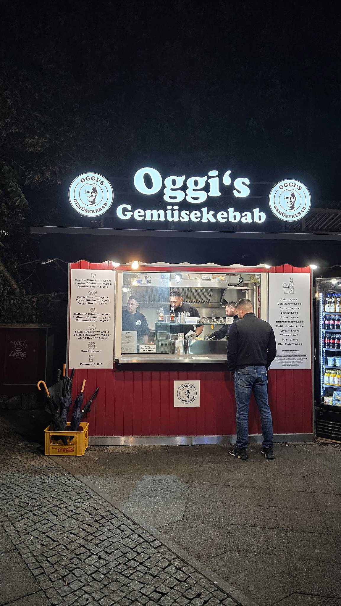 Speisekarte von Oggi's Gemüsekebap restaurant, Berlin