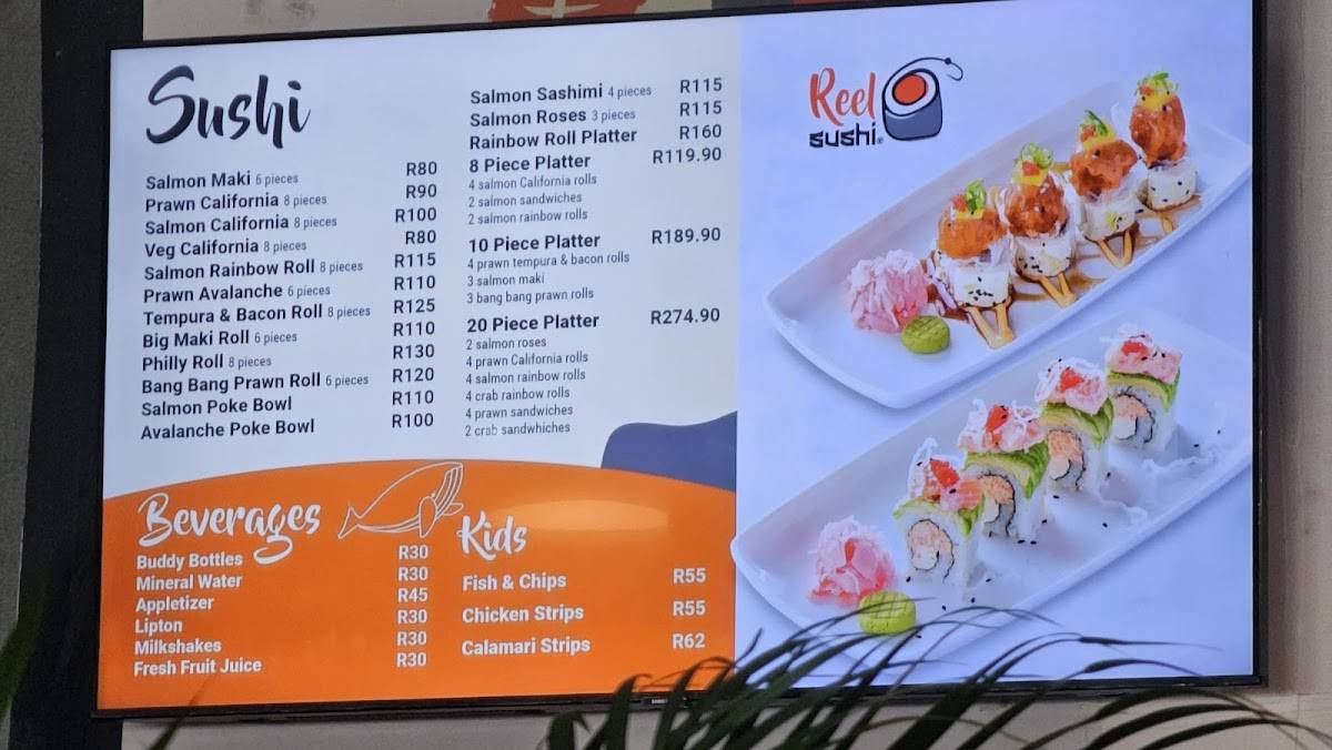 Menu at On Point Waterfront restaurant, Durban