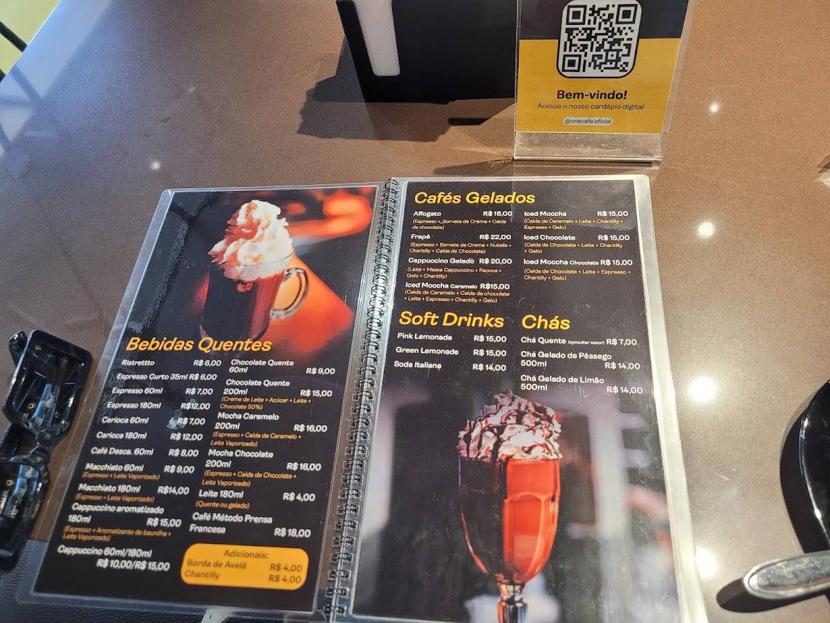 Menu em One Café, Natal, Em frente à igreja universal - R. Cel. Auris ...
