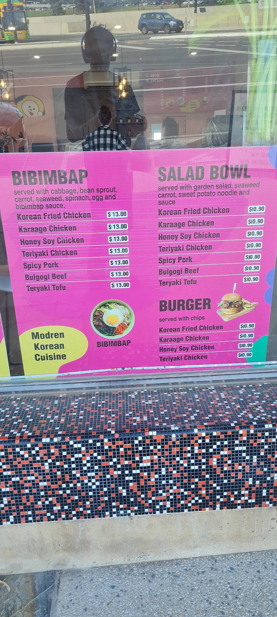 Menu at Oppa Eatery restaurant, Bedford Park
