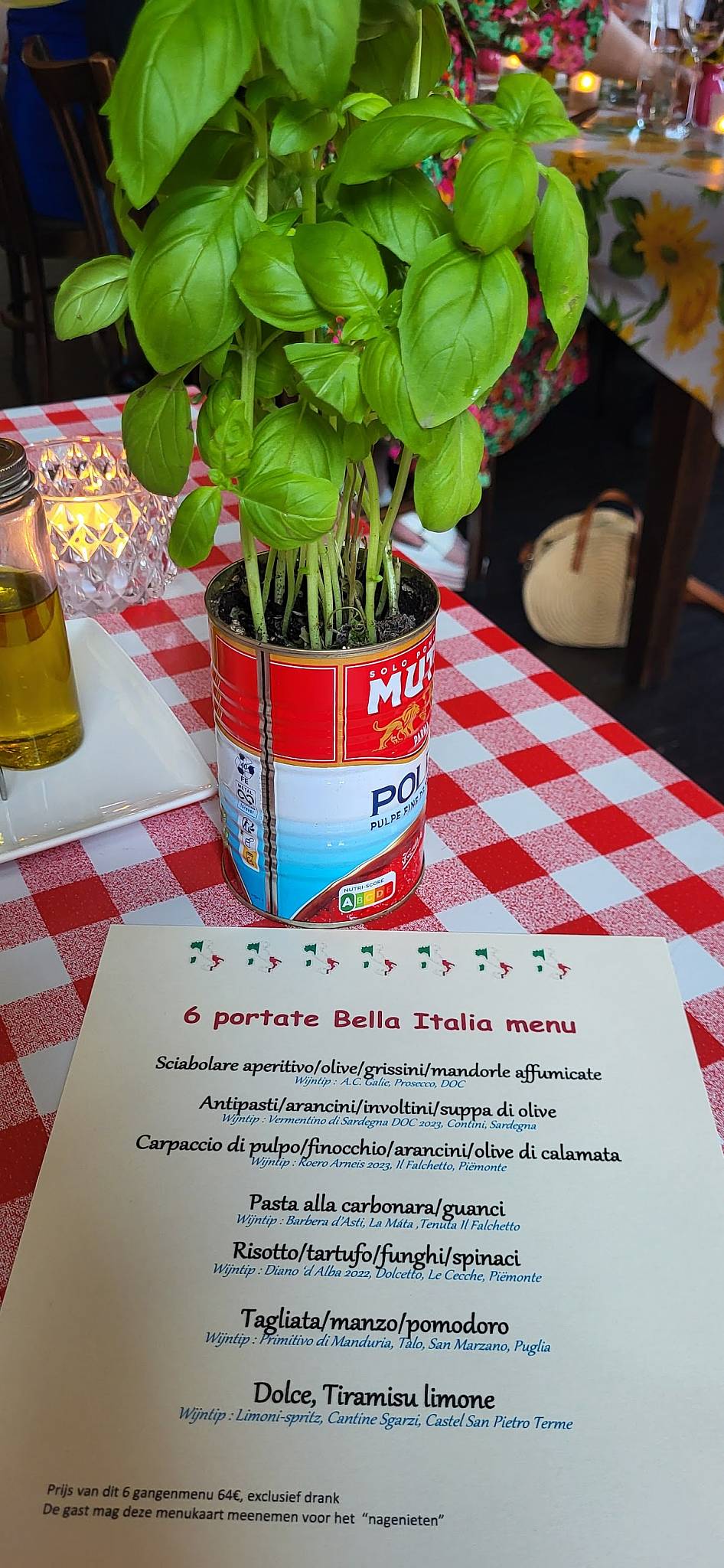Menu at Restaurant P, Grevenbicht