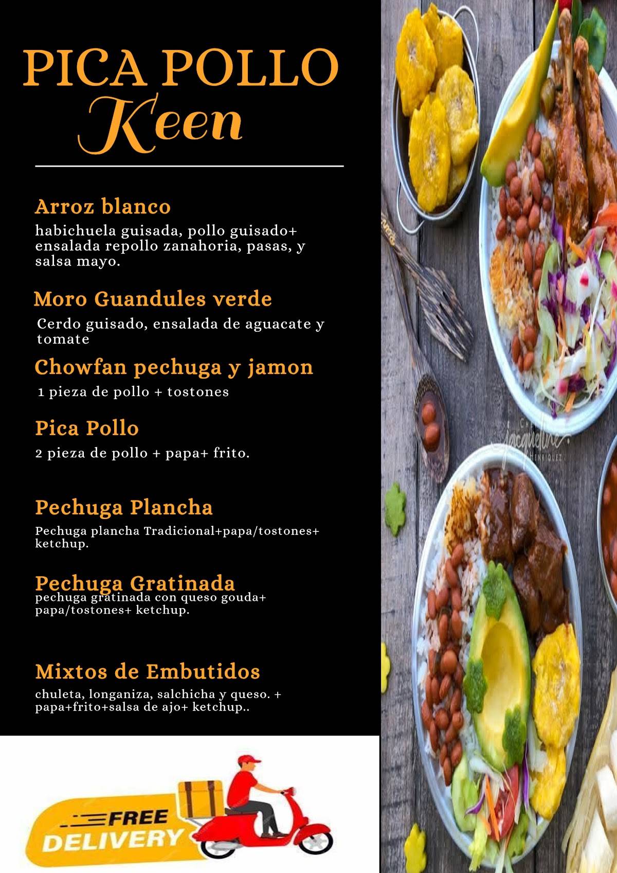 Carta del restaurante PICA POLLO KEEN, San Cristobal