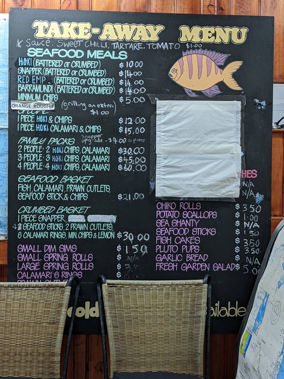 Menu at Portside Seafood Restaurant, Buddina