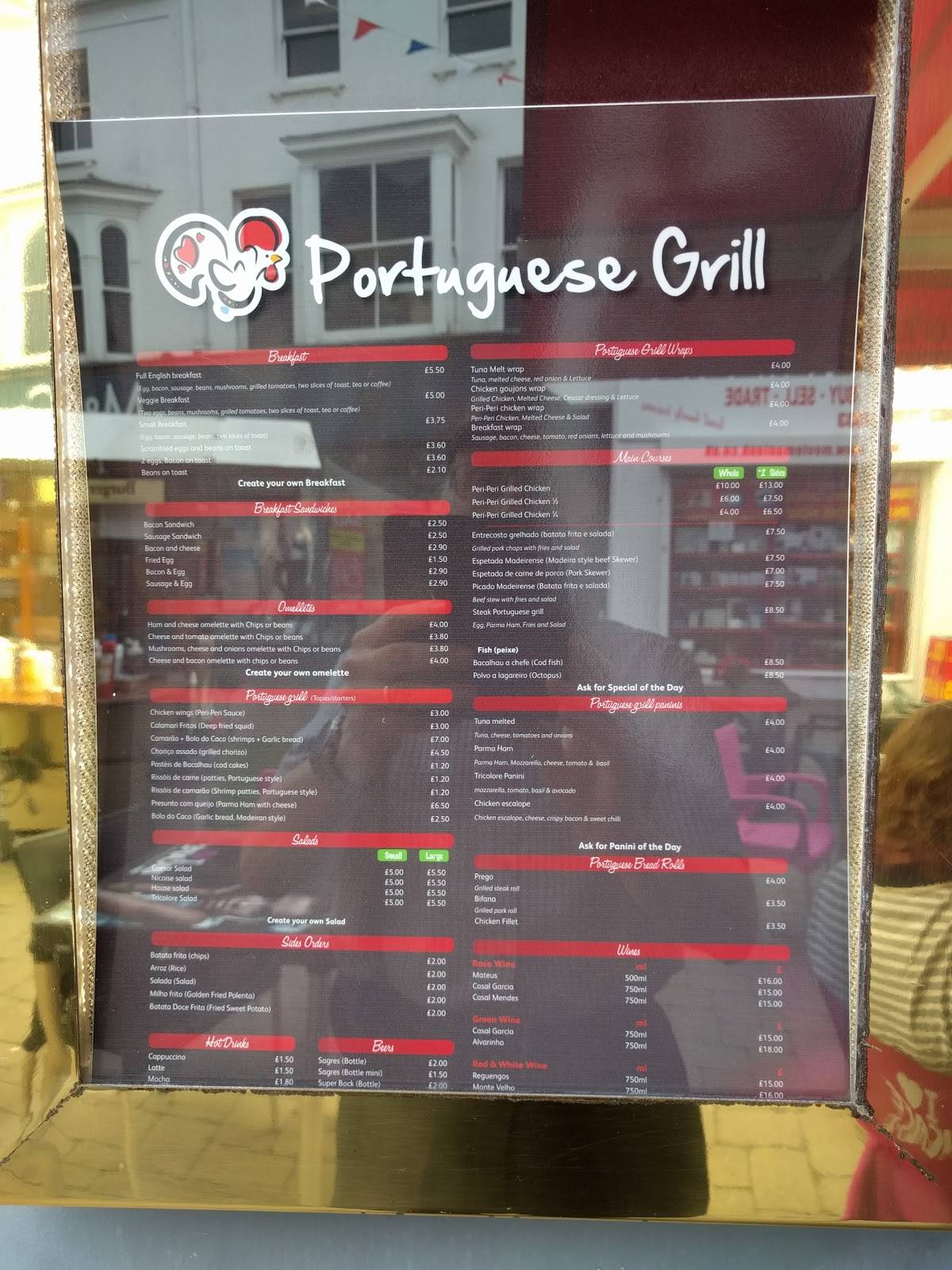 Menu at Portuguese Grill restaurant, Littlehampton