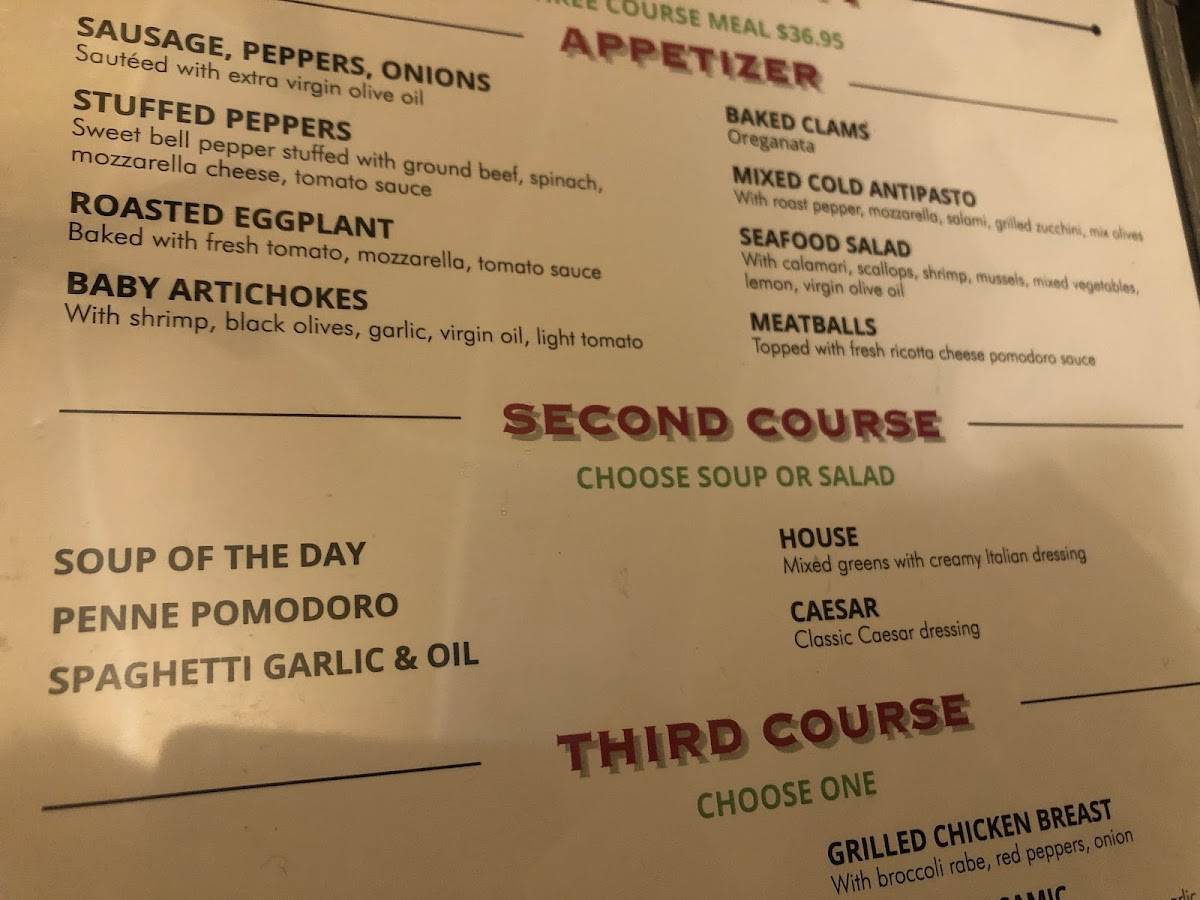 Menu at Positano Italian Restaurant, Boca Raton