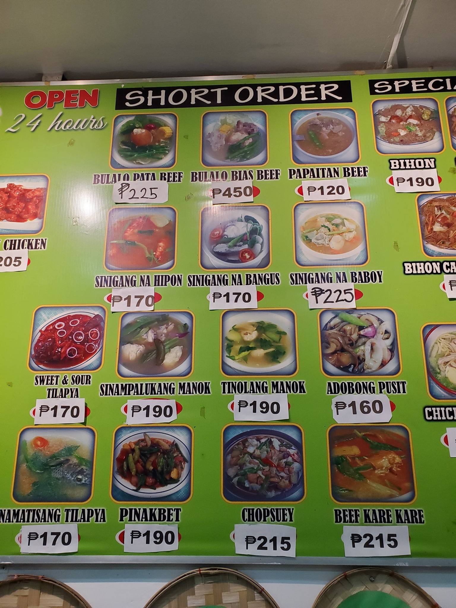 Menu at Prethegem Food House restaurant, San Mateo