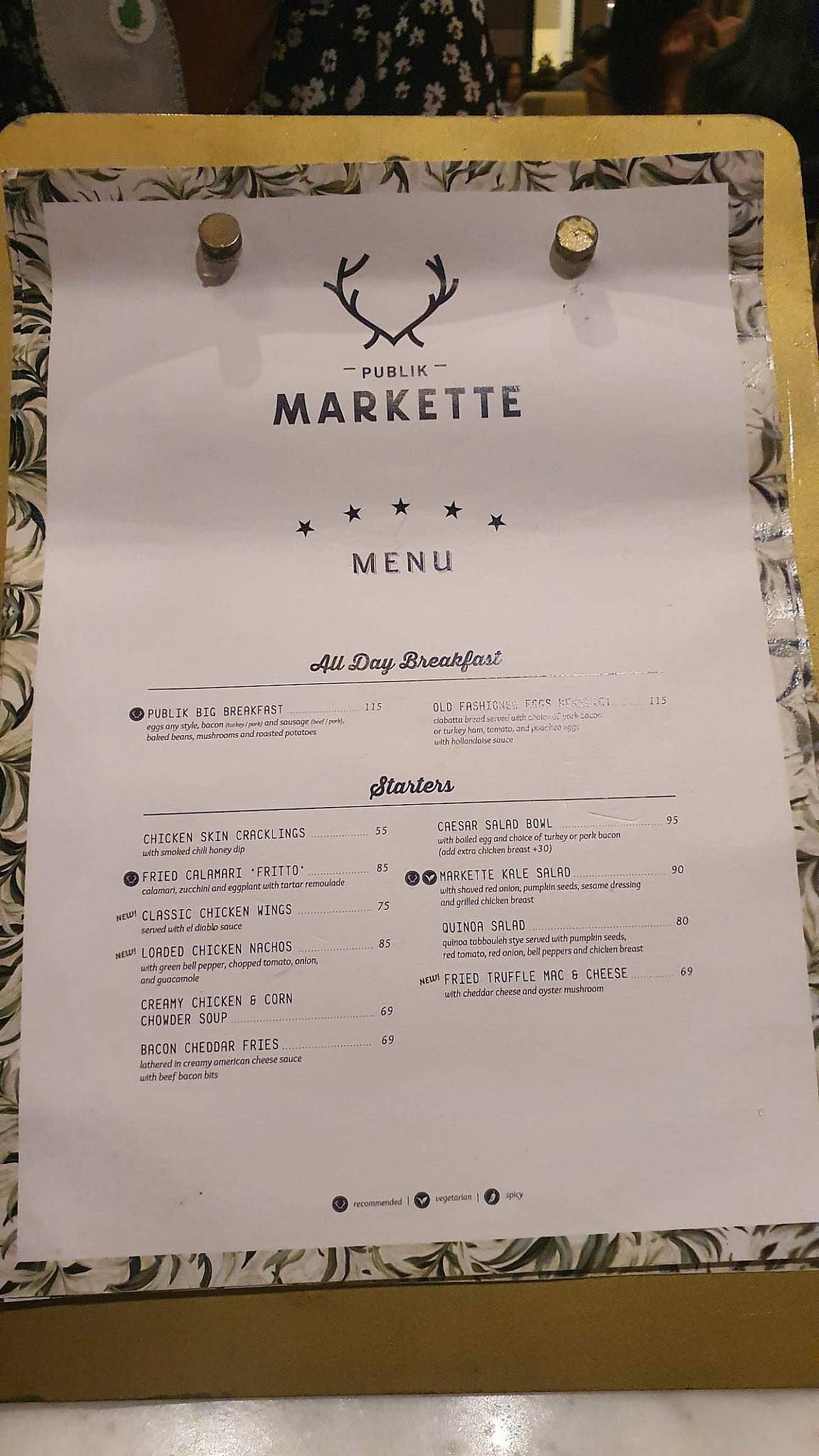 Menu at Publik Markette, Jakarta, Grand Indonesia Mall East Mall