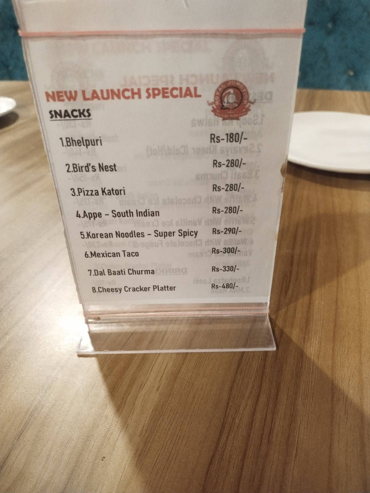 Menu at ROYAL JUNCTION- The Train Restaurant, Ambala