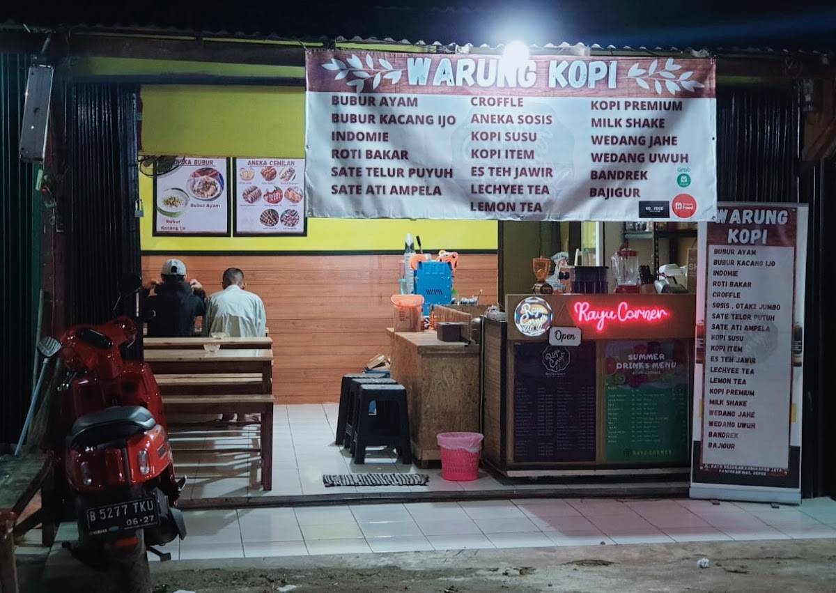 Carta de Rayu Corner warkop dan cafe bar, Depok