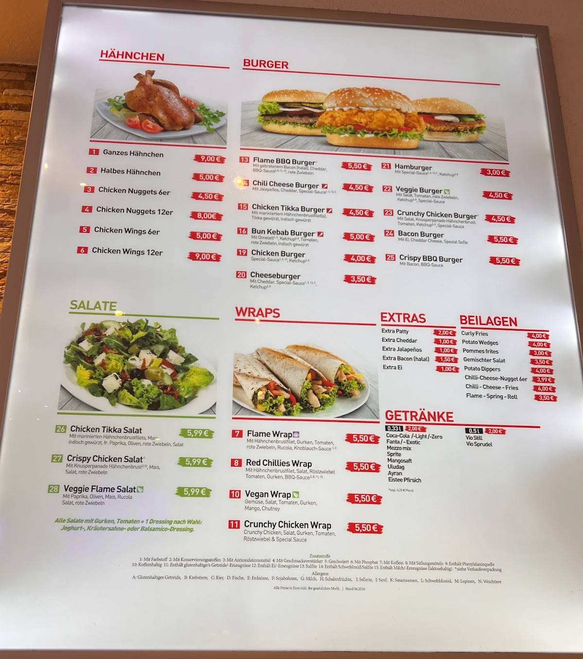 Speisekarte von Red Flame restaurant, Gießen