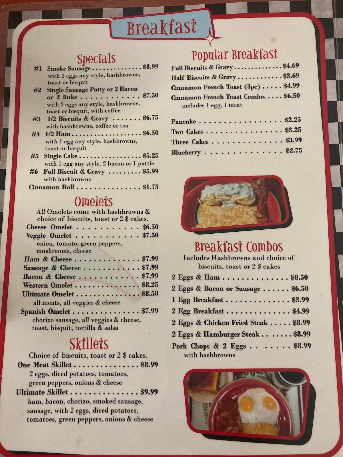 Menu at Red's Cafe, Haysville