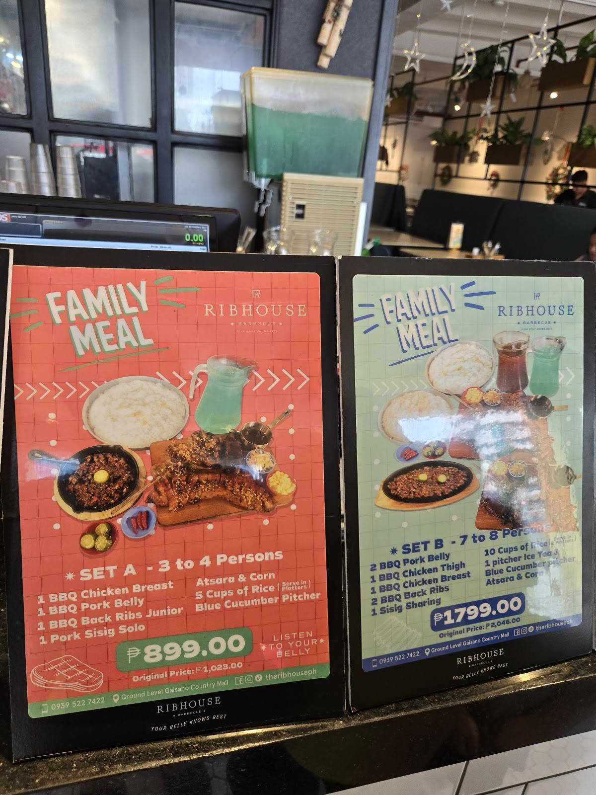 Menu at Ribhouse Barbecue, Cebu City
