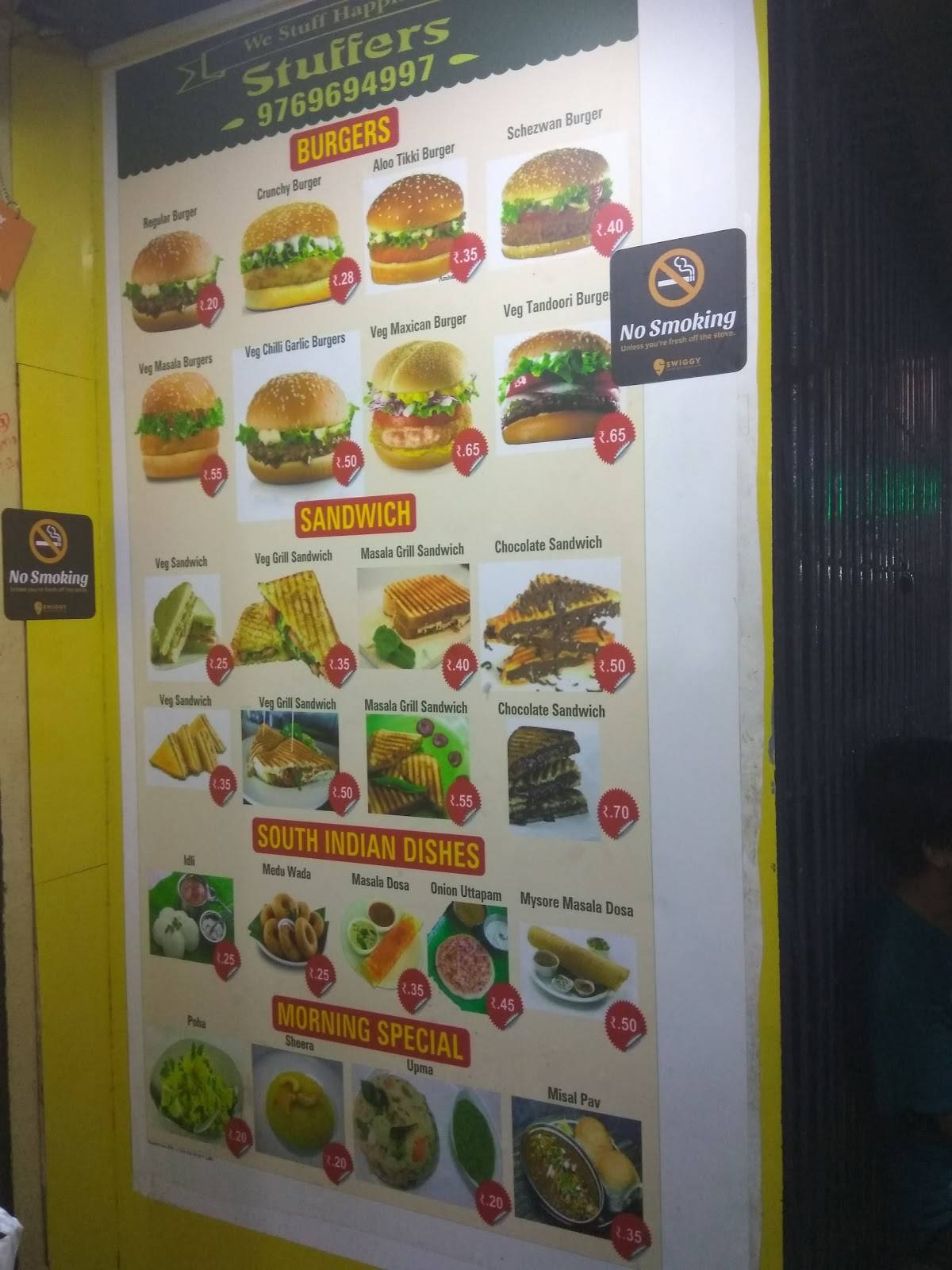 Menu at STUFFERS, Mumbai