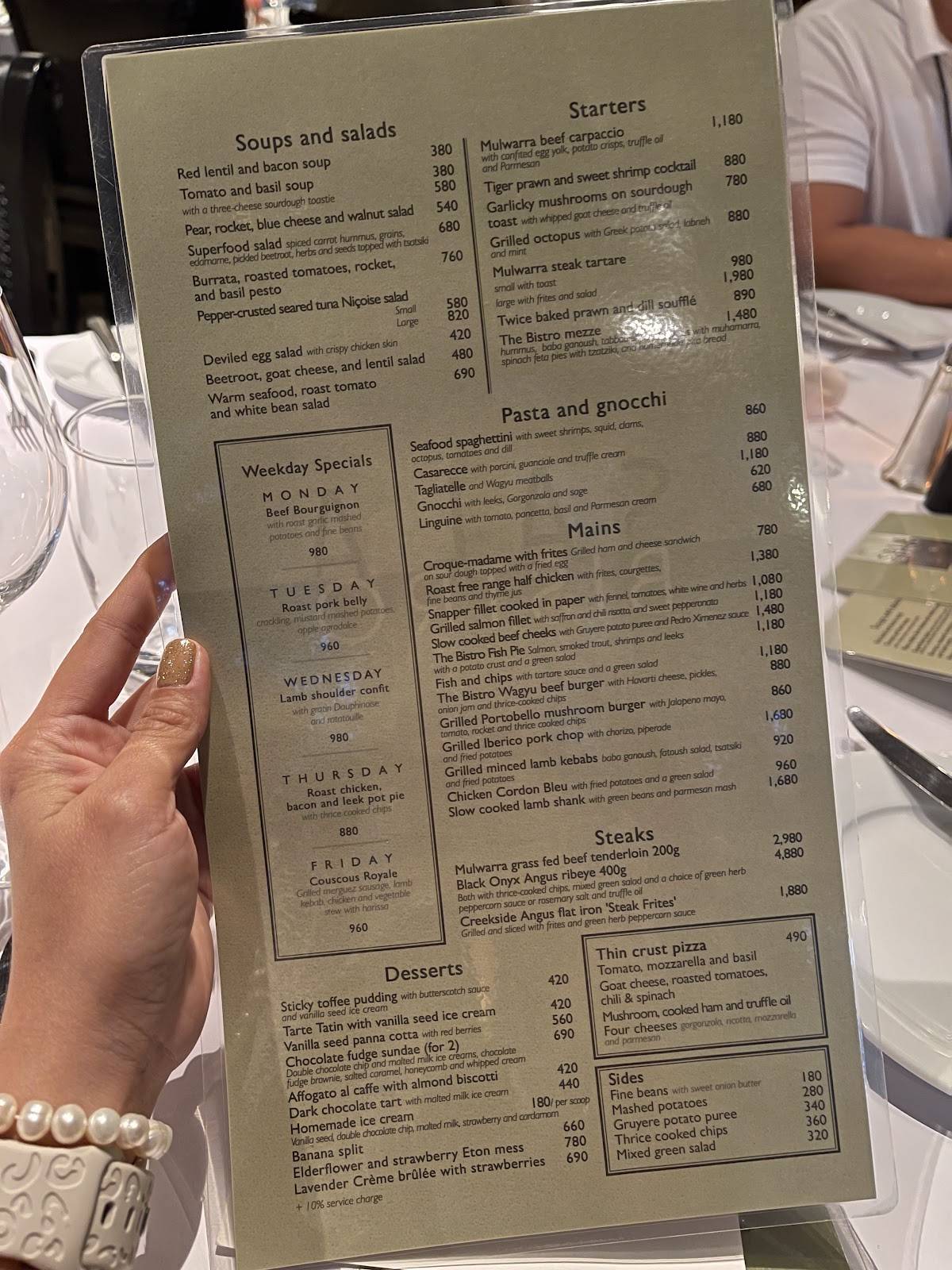 Menu at Sala Bistro restaurant, Makati, H22C+VW9